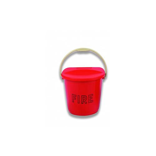 Red Plastic Fire Bucket (FIREBUCKET) (First Aid and Extinguishers)
